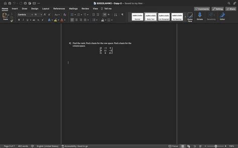solved 8 find the rank find a basis for the row space