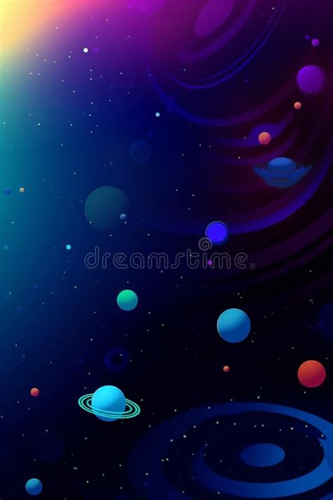 Abstract Cosmic Background With Red Metallic Generative Ai Stock Illustration Illustration Of