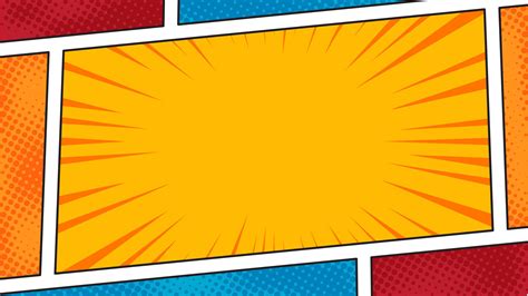 Abstract Creative Concept Comic Pop Art Style Blank Layout Template