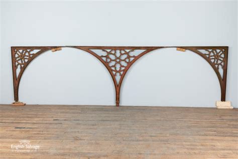 Ornate Salvaged Metal Double Arch Brackets