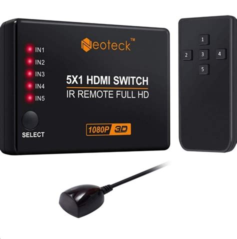 Neoteck 5 Ports Hdmi Switcher Computers And Tech Parts And Accessories