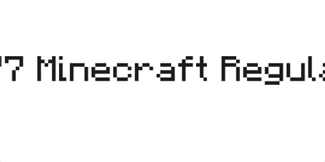 F77 Minecraft Regular Font Free Download Ttfotf
