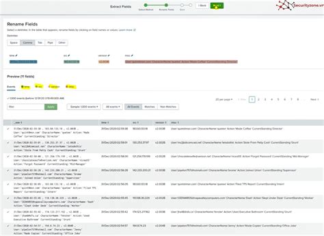 Splunk Splunk X Fundamentals Module Creating And Managing Fields Lab Network System