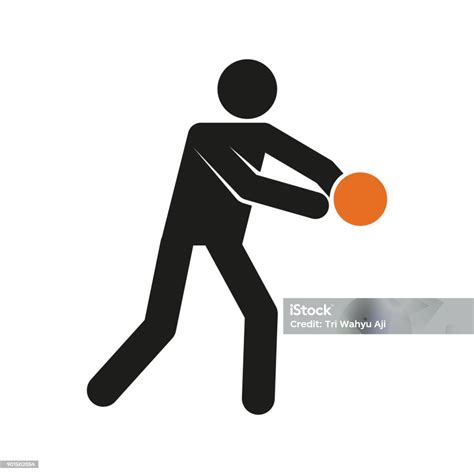 스포츠 그림 상징 벡터 일러스트 레이 션을 전달 하는 간단한 농구 공 스포츠 장비에 대한 스톡 벡터 아트 및 기타 이미지 공 스포츠 장비 디자인 바구니 Istock