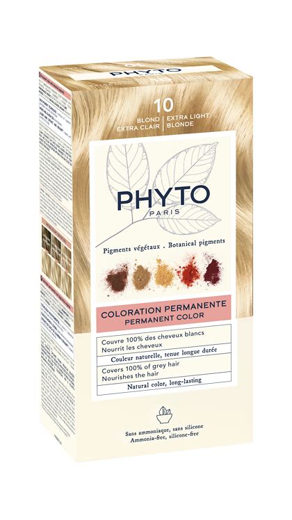 PHYTO Крем-краска для волос тон 10 (экстра-светлый блонд), 50/50/12 ...