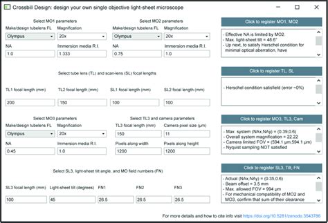An Open Source Graphical User Interface For Optical Parts Selection In