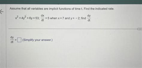 Solved Assume That All Variables Are Implicit Functions Of