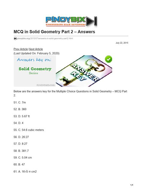 Solid Geometry Part 2 Answers Pdf Solid Geometry Part 2 Answers Pdf