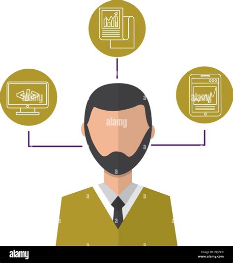 Portrait Of Man Coding Programmer Stock Vector Image And Art Alamy