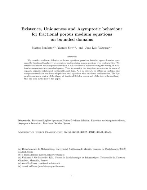 Pdf Existence Uniqueness And Asymptotic Behaviour For Fractional