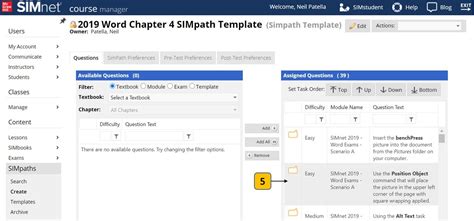 Simpath Templates Simnet Course Manager