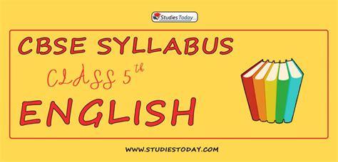 Cbse Class 5 English Syllabus