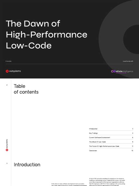 Outsystems The Dawn Of High Performance Low Code Ebook Pdf