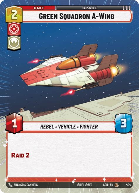 Green Squadron A Wing Hyperspace Spark Of Rebellion Star Wars