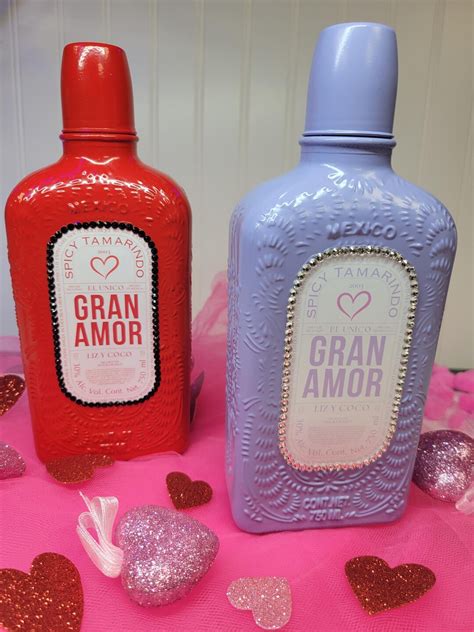 Custom Tequila Bottle Gran Malo Amor Valentines Day Love Bottle