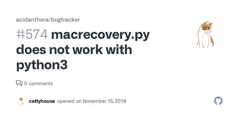 Macrecovery Py Does Not Work With Python Issue Acidanthera Bugtracker GitHub
