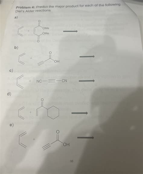 Solved Problem 4: Predict the major product for each of the | Chegg.com