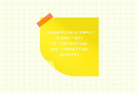 Premium Psd Psd Yellow Note Text Template