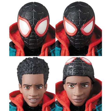 Mafex Into The Spider Verse Miles Morales And Comic Spider Man Figures