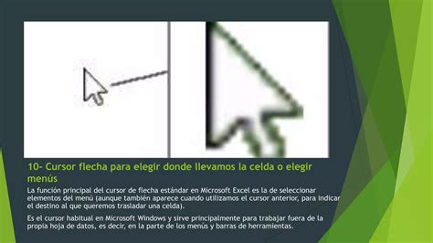 Los 11 Cursores De Microsoft Excel Y Sus Funciones Pptx