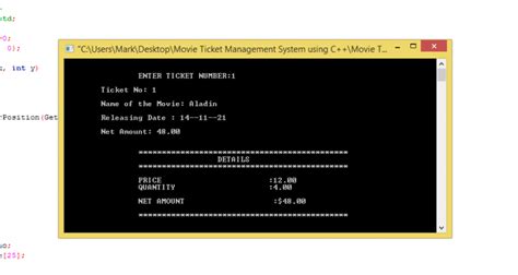 movie ticket management system using c with free source code