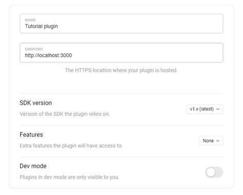 Getting Started With The Plugin SDK