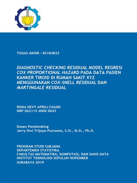 Diagnostic Checking Residual Model Regresi Pdf