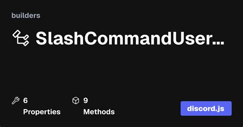 Slashcommanduseroption Builders 165 Discordjs