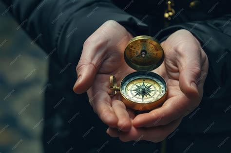 Premium Photo A Person Holding A Compass Representing Guidance And