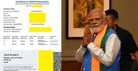 Pm Modis Photo Removed From Cowin Certificate Amid Covishield