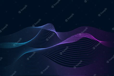 Free Vector Data Visualization Dynamic Wave Pattern Vector
