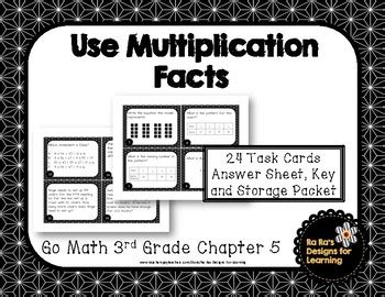 Go Math Rd Grade Chapter Use Multiplication Facts Task Cards TpT