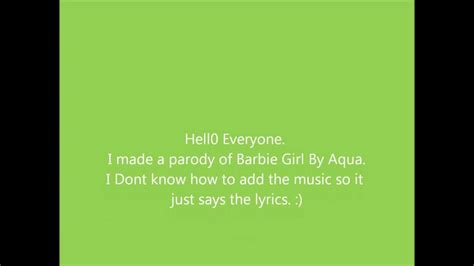Youtube Parody Barbie Girl Aqua Parody Youtube