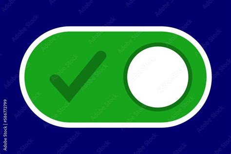 Turn On Gui Toggle Switch Slider Pictogram Icon Button For Website Or Mobile Game Or Application