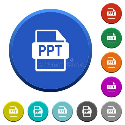 PPT File Format Beveled Buttons Stock Vector Illustration Of Marge Presentation 189535873