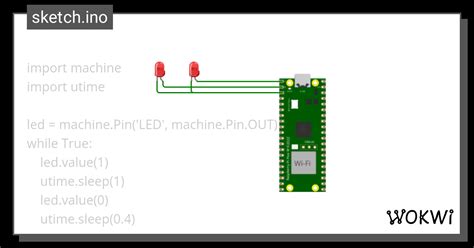Blink Wokwi Esp32 Stm32 Arduino Simulator
