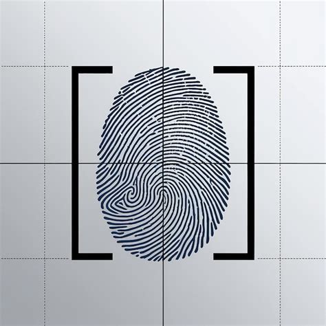 Fingerprint Schematic Icon Premium Ai Generated Image