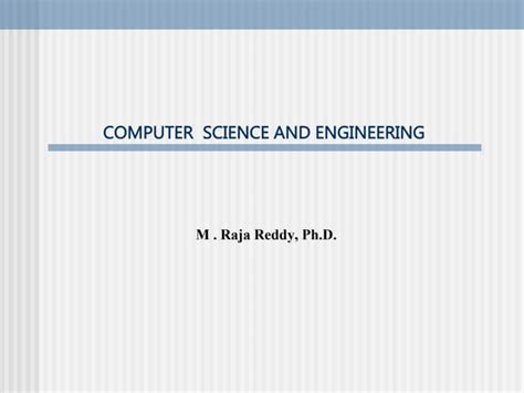 Presentation On Computer Science And Engineering Cse Pptx