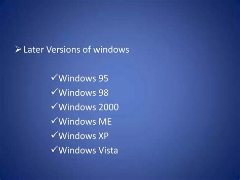 Windows Operating System PPTX Operating Systems Computer Software And Applications