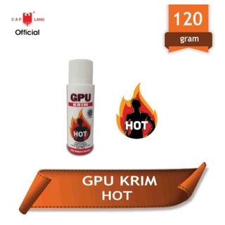 Gpu Cream GPU Hot Cream GPU Massage Rubbing Shopee Malaysia