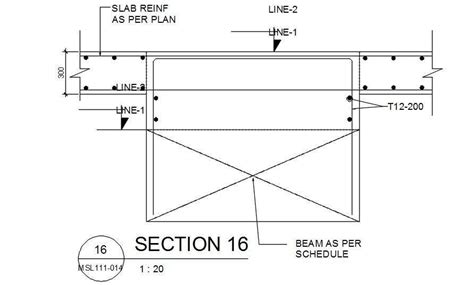 Reinforcement Section Detail Presented In This Autocad Drawing File