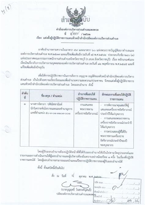 การออกคำสั่งด้านการบริหารงานบุคคล