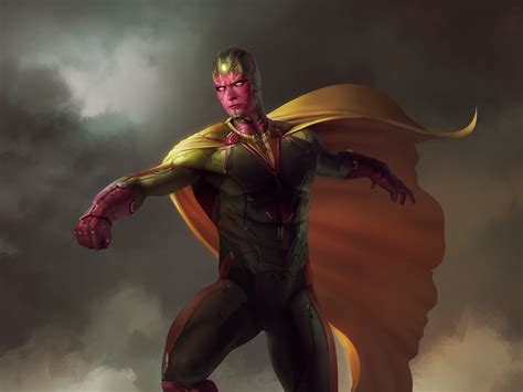 Download Avengers Vision Marvel Comics Comic Hd Wallpaper By Dkeeno44