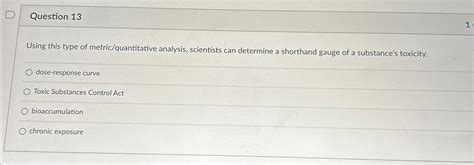 Solved Question Using This Type Of Metric Quantitative Chegg Com