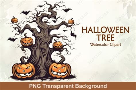 Halloween Tree Graphic By Topstar · Creative Fabrica