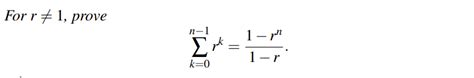 solved for r 1 prove ∑k 0n−1rk 1−r1−rn