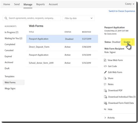 Disable Enable A Web Form