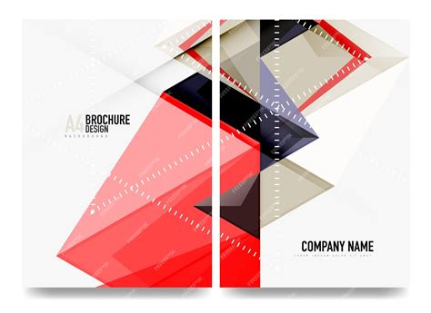 Premium Vector Business Brochure Cover Layout Flyer A4 Template Triangle Geometric Design