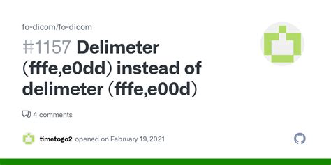 Delimeter Fffee0dd Instead Of Delimeter Fffee00d · Issue 1157