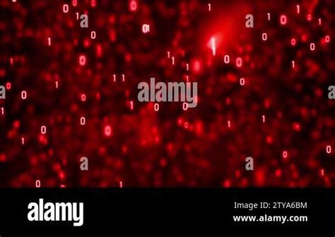 3d Rendering Abstract Background Flying Pass Through Binary Code 0 1